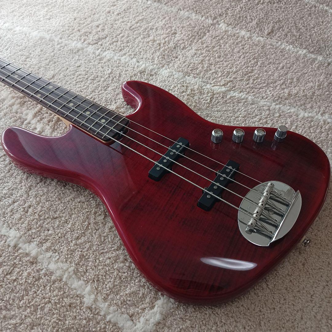 【美品】LAKLAND ベース SK-44-AJ (Black Cherry)