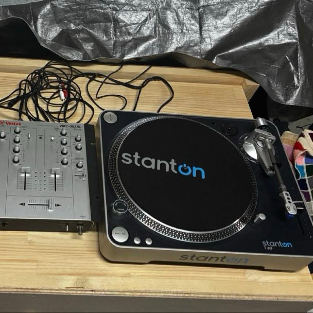 Stanton T.60 ターンテーブル 2台 ミキサーセット　各種コード付き