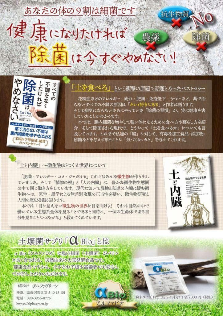 アルファＢＩＯ ×2 土壌菌 サプリ 腸内細菌 乳酸菌 大豆発酵食品 健康食品