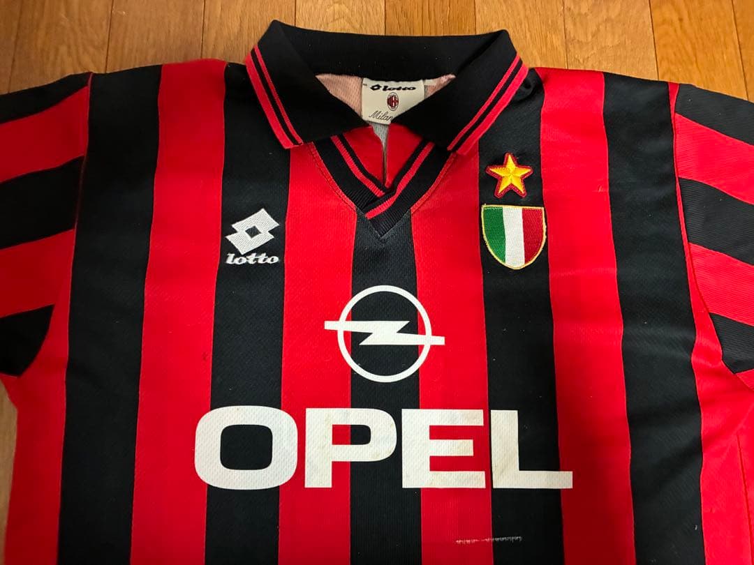 希少品/サッカーユニフォーム/lotto・AC MILAN・BAGGIO・18番
