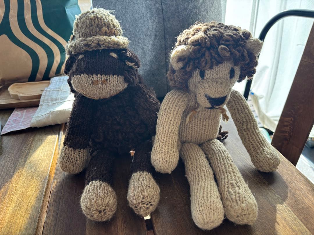 ケナナニッターズ　ケニア　ハンドメイド　あみぬぐるみ　2体セット