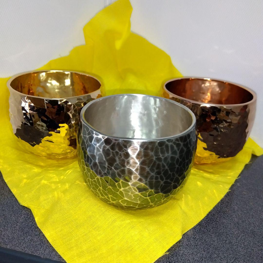 ◆純銅製ぐい吞み①(金彩)新品[オマケ付]