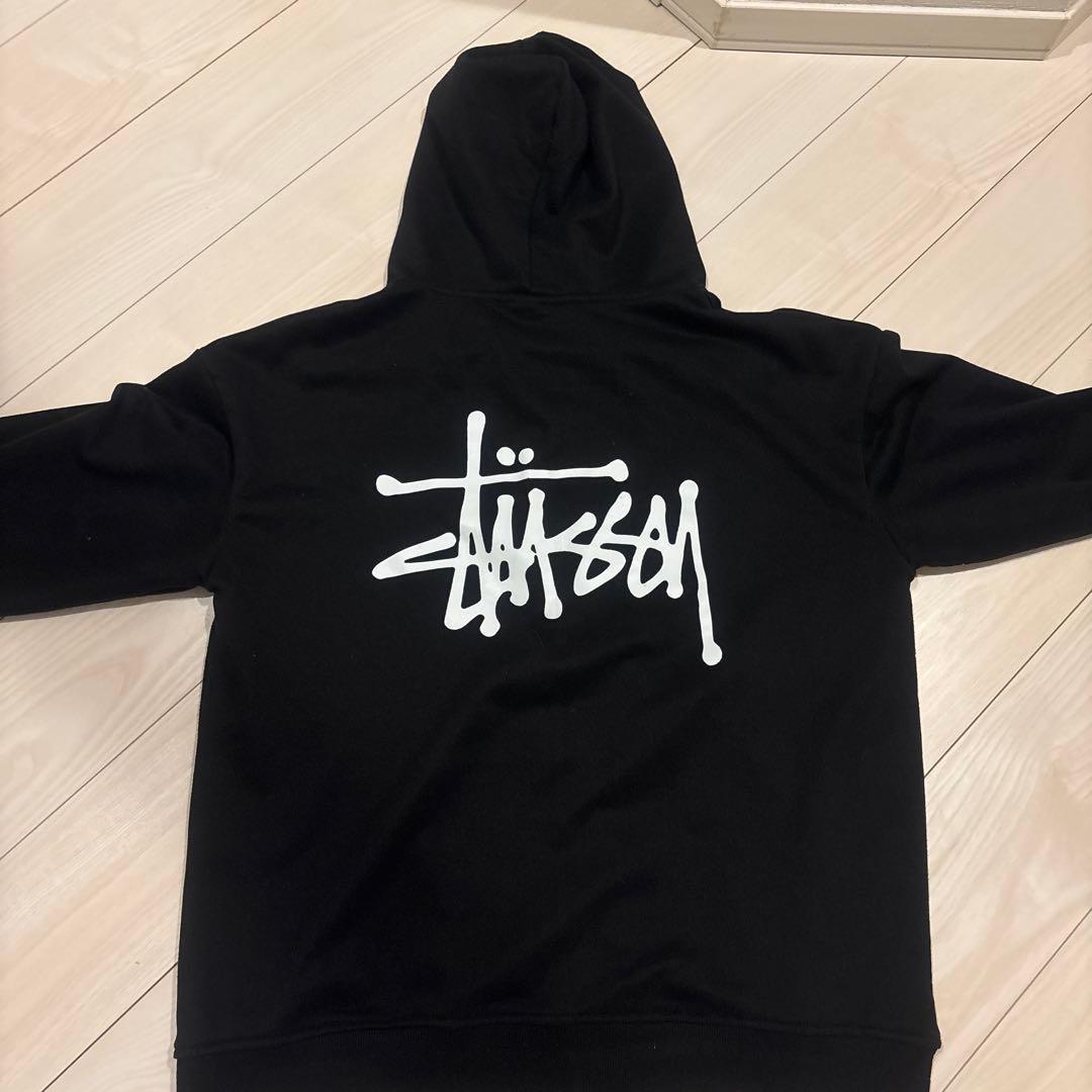 Stussy フーディ Lサイズ 黒ジップパーカー