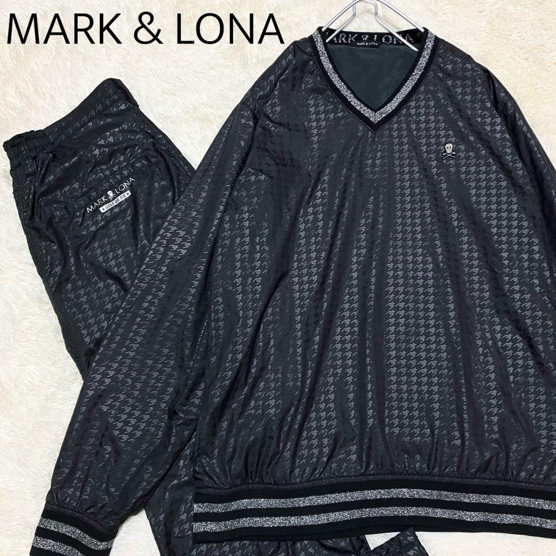極美品✨ MARK&LONA 千鳥柄 スニードジャック セットアップ 黒 M
