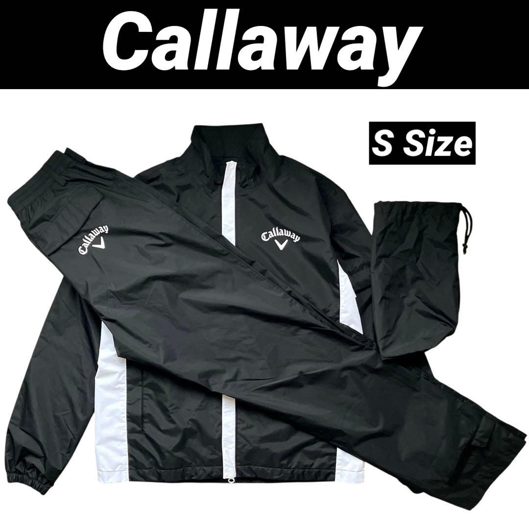 【美品】 Callaway メンズ レインウェア セットアップ S 収納袋付き