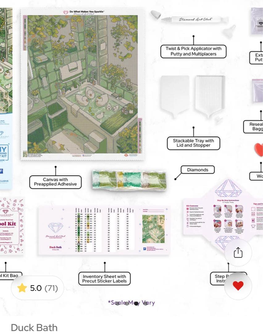 新品未開封　ダイヤモンドアートクラブ　 Duck Bath