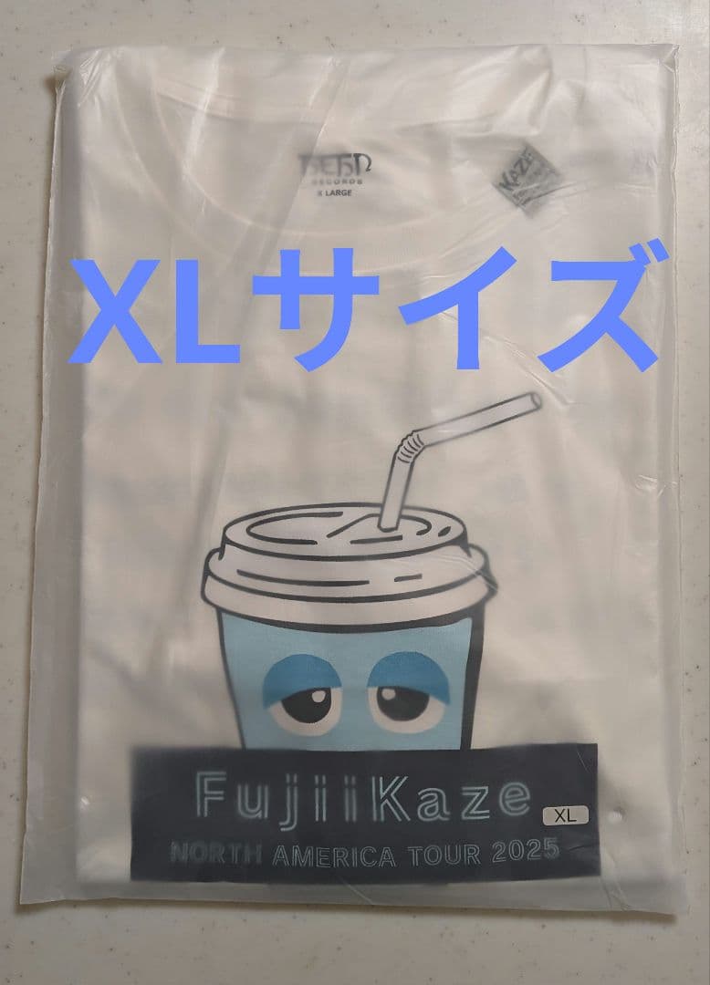 藤井風 ドリンクtシャツ 白 XL Fujii Kaze T-shirt