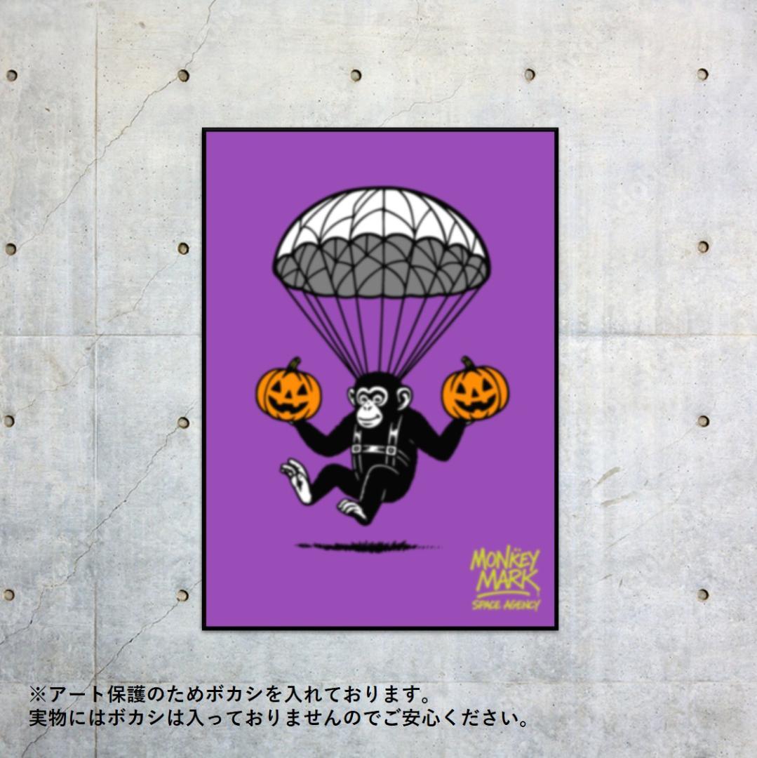 MONKEY MARK ハロウィン 猿 グラフィックアート A1サイズ