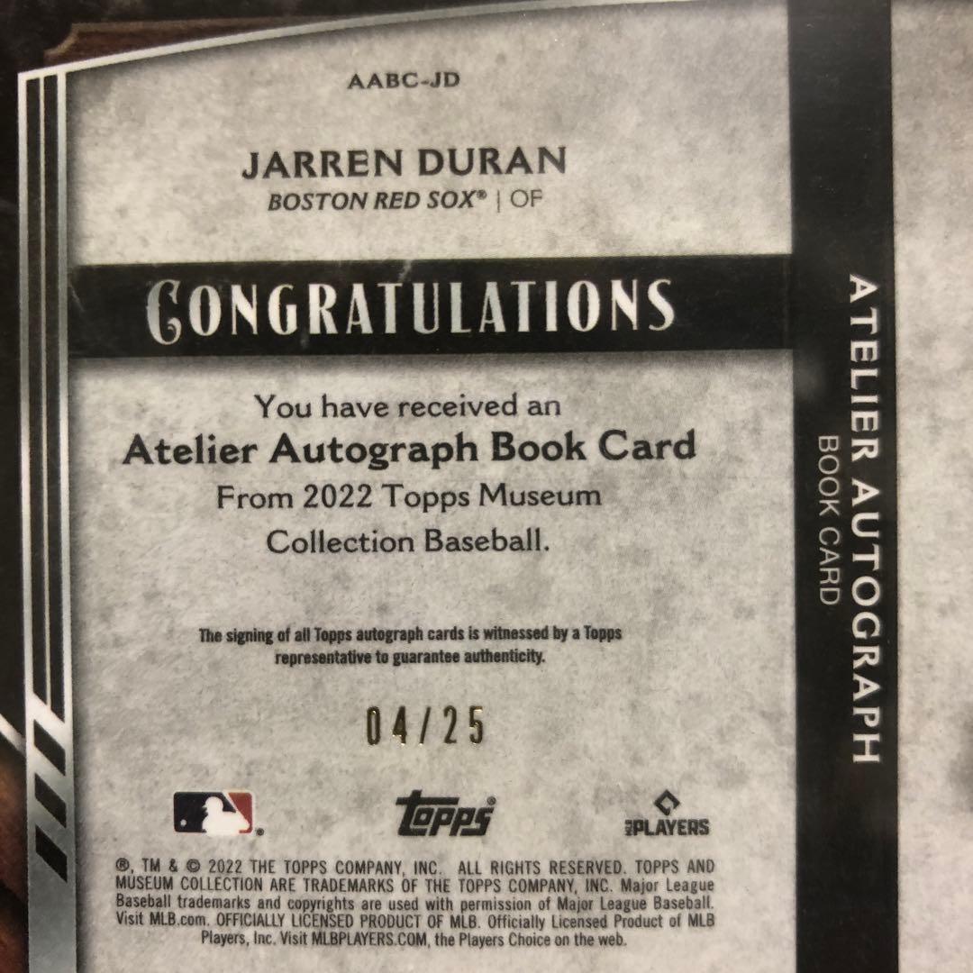 その他 AUTOGRAPH BOOK CARD 4/25 JARREN DURAN