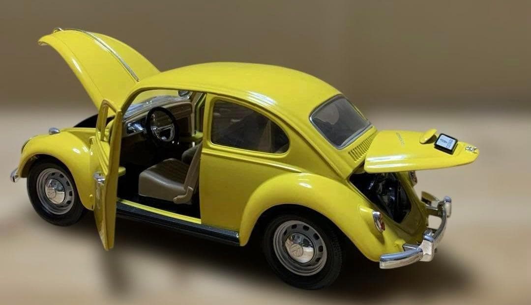 ミニカー　1/18 VW　フォルクスワーゲン　ビートル　1967　イエロー