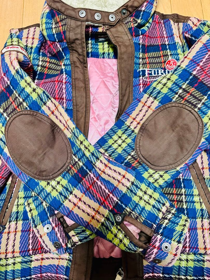 FUBU チェック柄 フリースジャケット