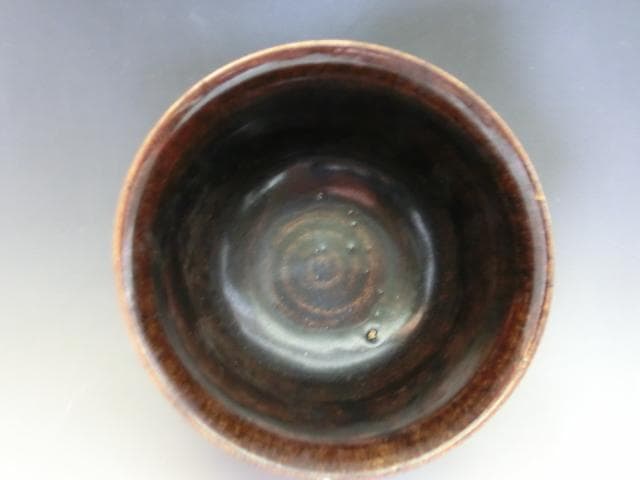 建水■飴釉 箆目溢し 古い時代物茶器 お茶道具 桐箱 古玩 古陶器 時代物骨董■