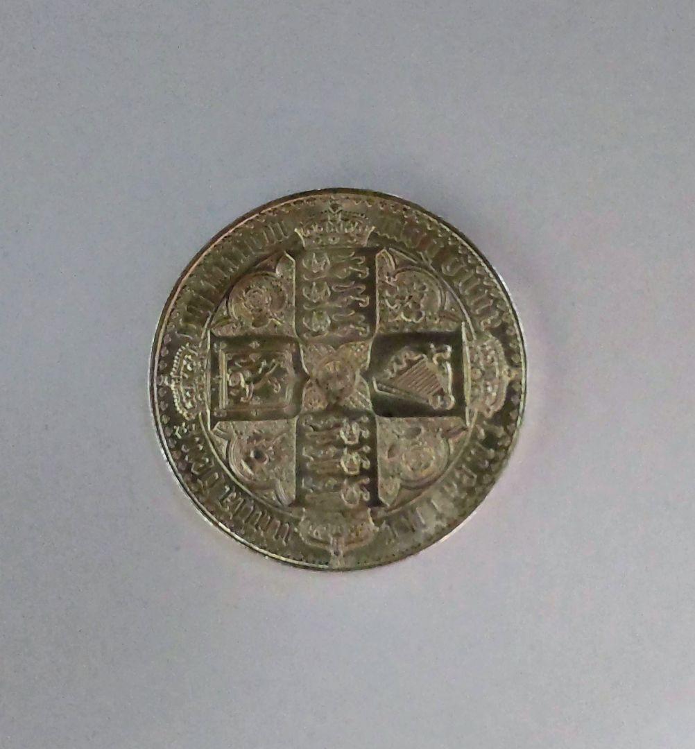 イギリス ゴチッククラウン アンデシモ 1847年 銀貨(銀貨保証)