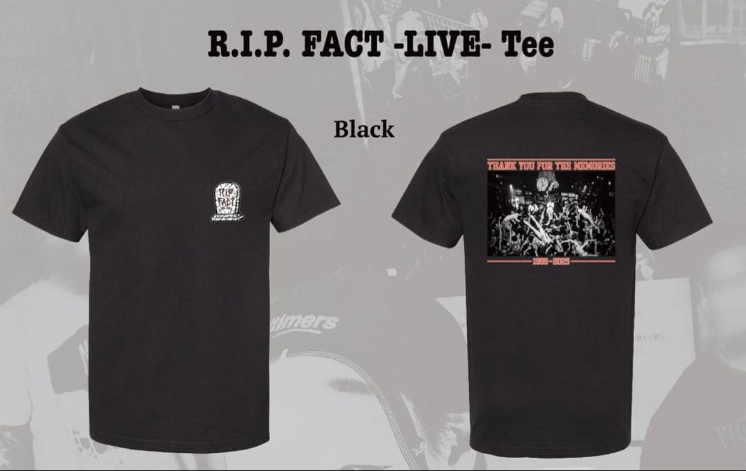 (新品) R.I.P. FACT -LIVE- Tee＜Black＞ Lサイズ