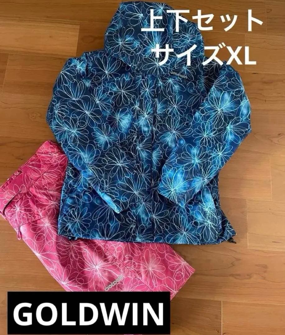 ゴールドウイン SASHIKO FLOWER スキーウェア上下セット　サイズXL