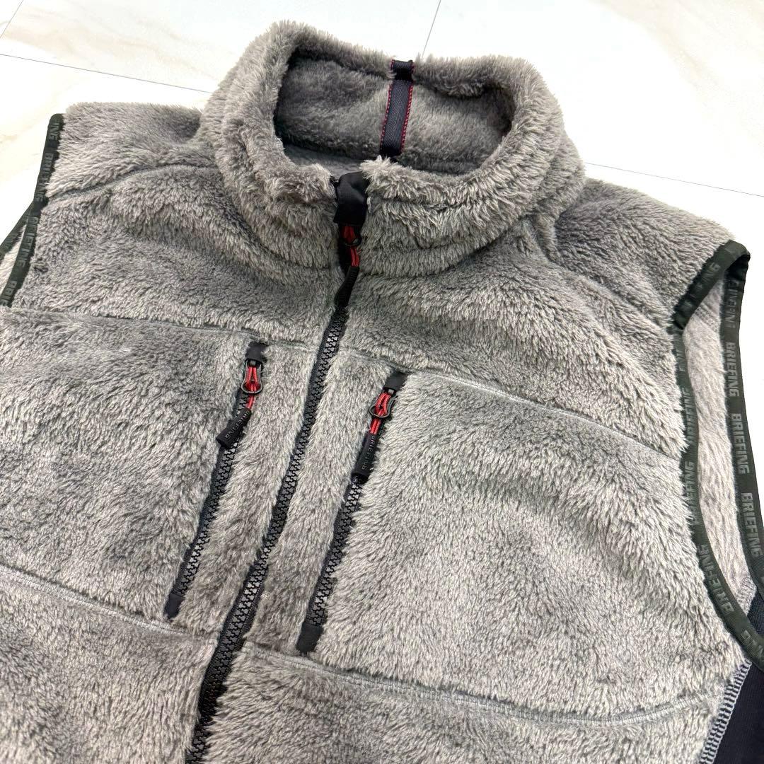 極美品✨BRIEFING フリースベスト ゴルフ GOLF メンズ XL グレー