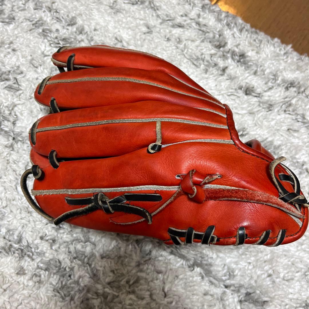 Mizuno Pro 硬式グローブ オレンジ 内野手用
