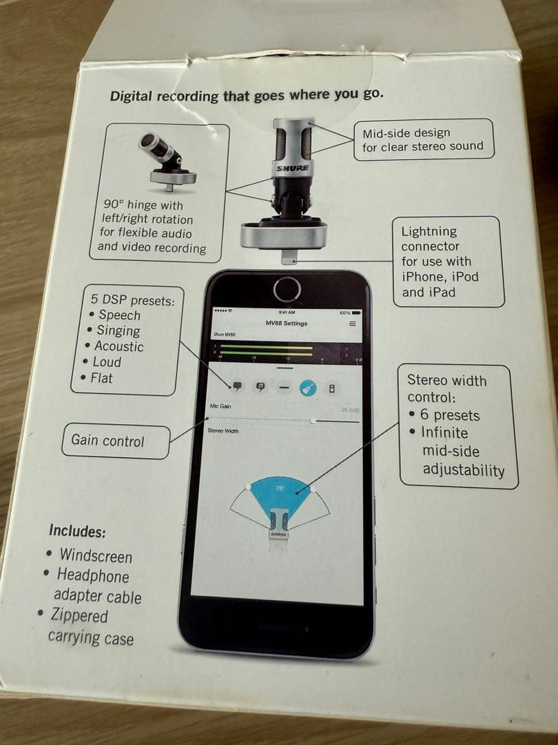 SHURE MV88 デジタルコンデンサーマイク