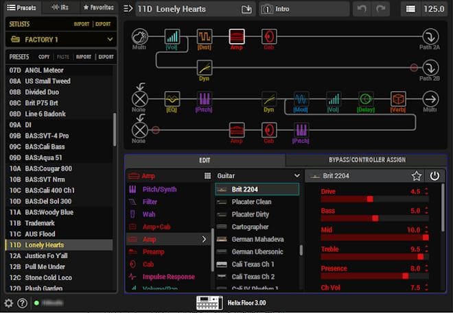 （美品）LINE6 Helix Floor + VAN HALEN プリセット付