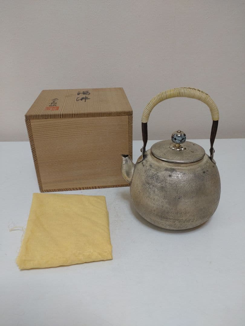 平安銅政 湯沸 共箱 茶道具 煎茶道具 急須 茶注 薬缶