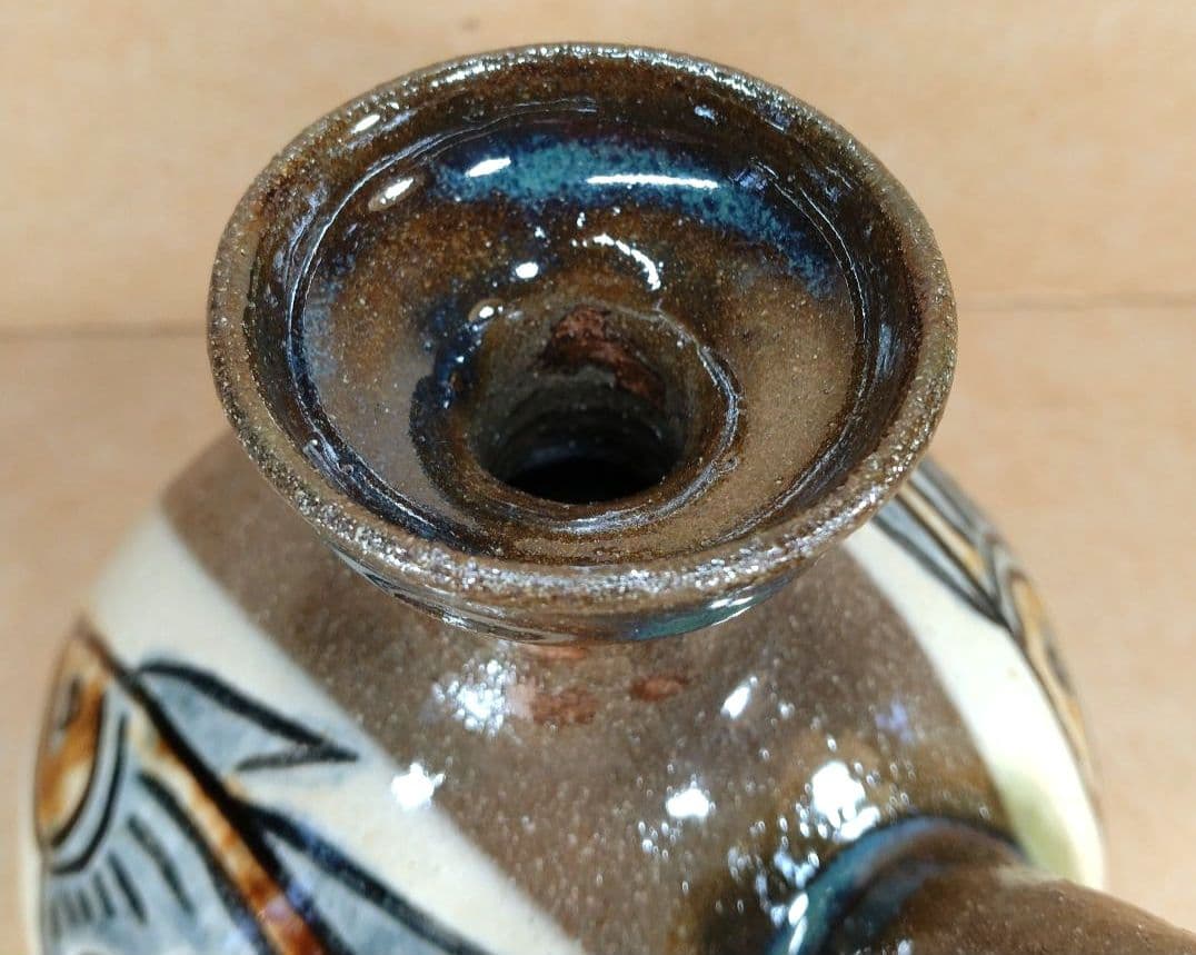 大傑作【本物保証】金城次郎 壷屋焼 カラカラ(魚2匹) 共箱 人間国宝 美品 栞