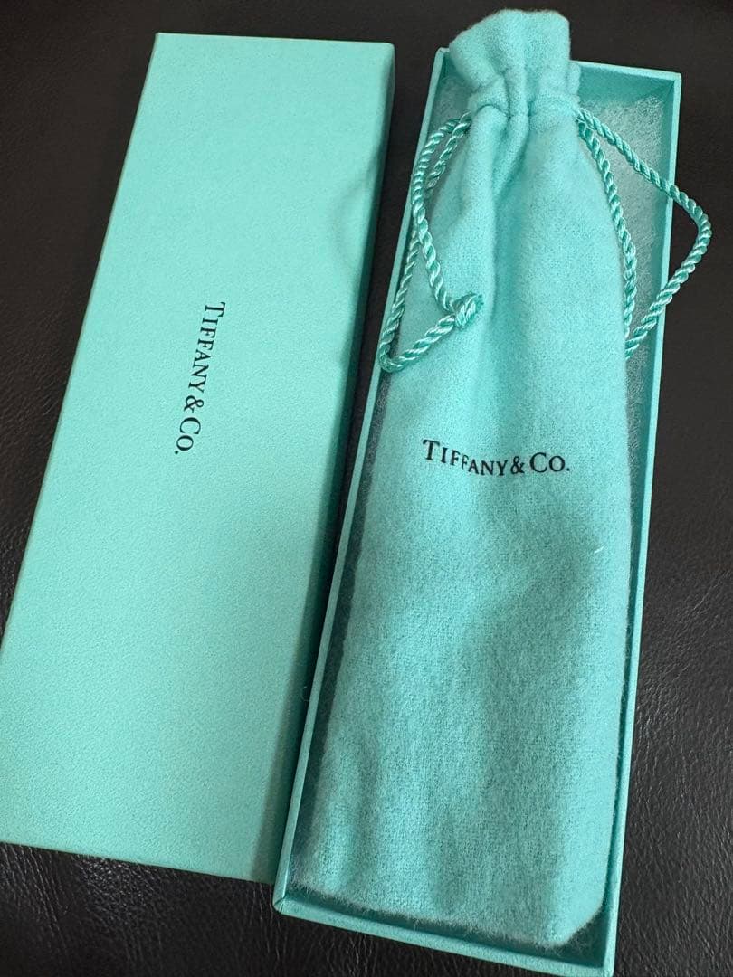 TIFFANY&Co.♡ボールペン T-CLIPルテニウム 回転式 黒インク
