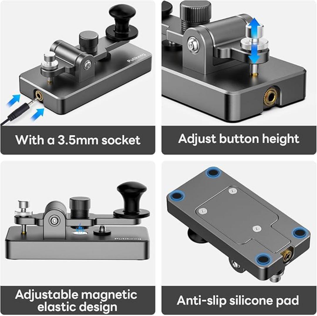 M02007　PUTIKEEG アマチュア無線 電鍵 パドル モールス信号 練習