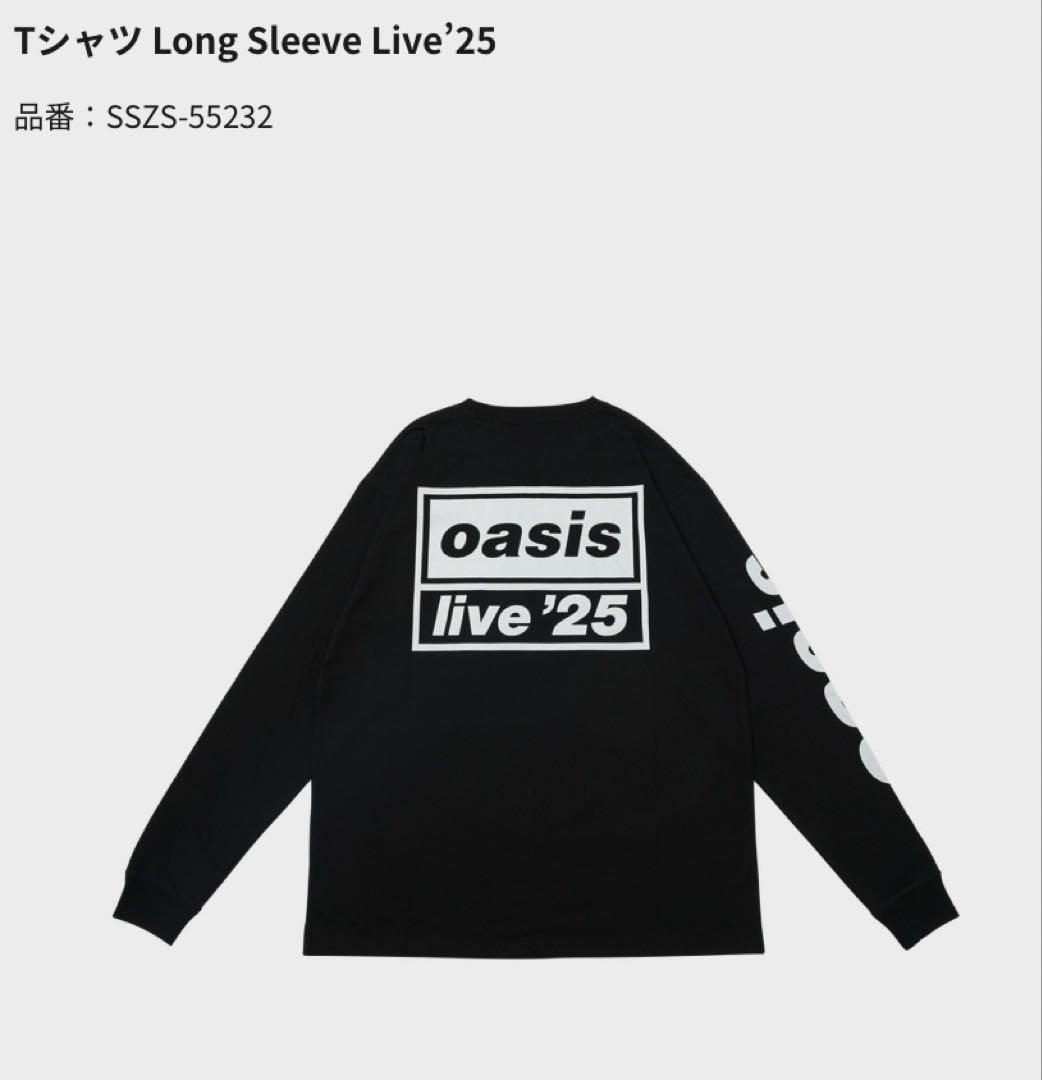 オアシス Tシャツ Long Sleeve Live'25 Lサイズ