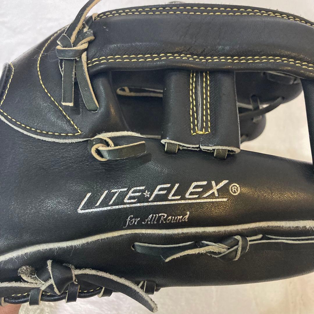 【美品】旧ロゴ ミズノMizuno 軟式 グローブ 右投げ LITE FLEX