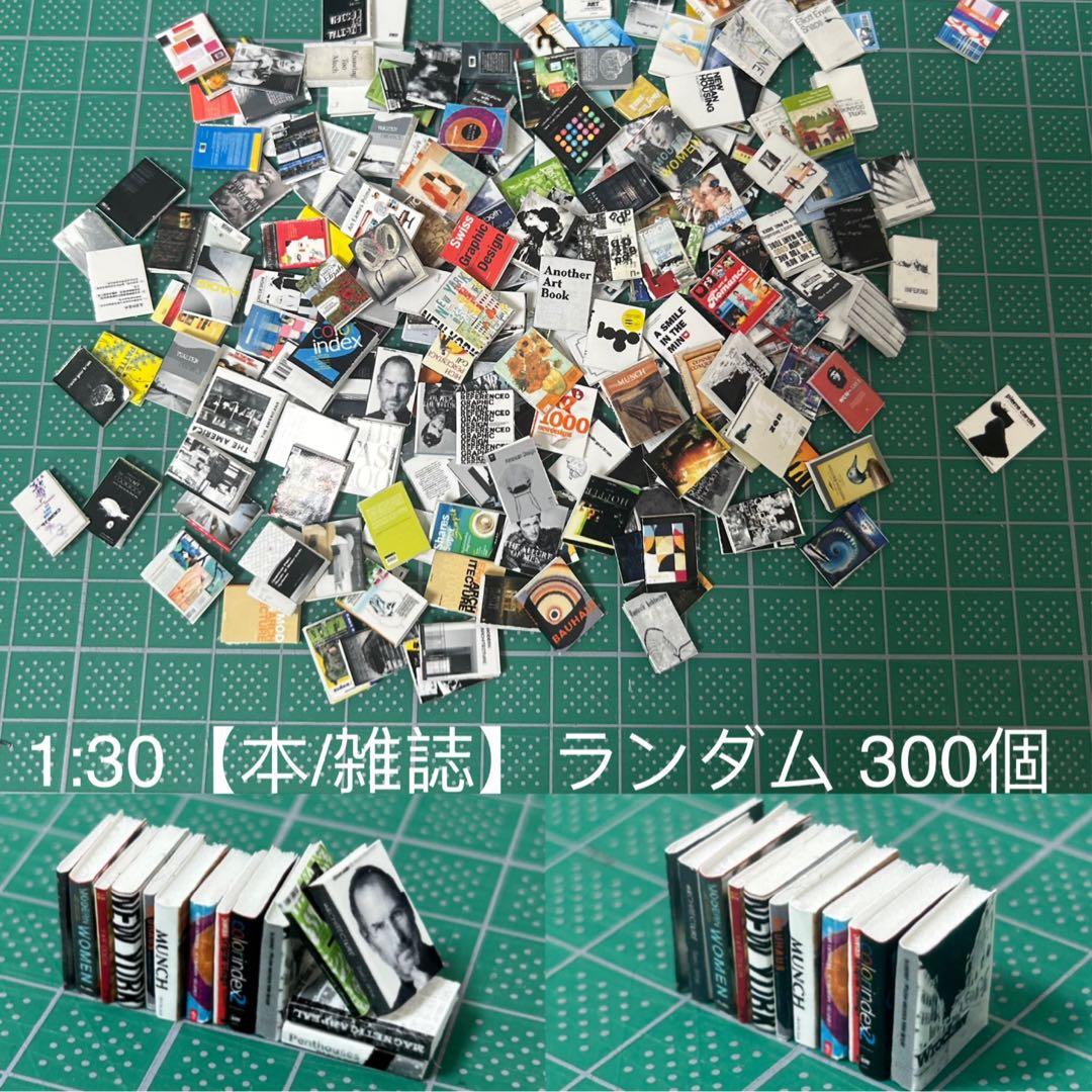 【300個】ランダム、模型用添景【本/雑誌】 1:30模型　建築模型