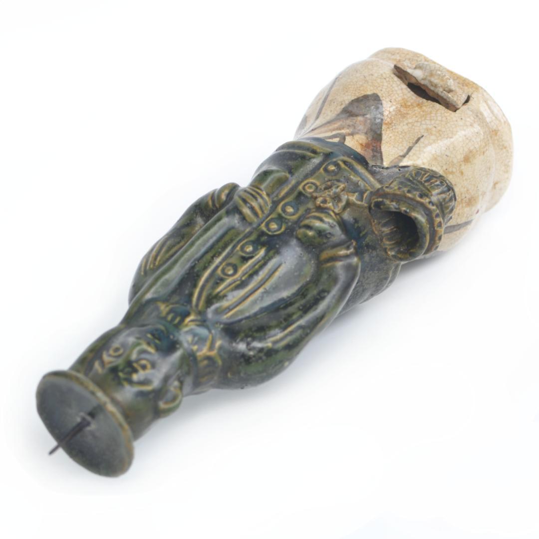 可愛い奴です！ポルトガル人 (南蛮人) のローソク立て【織部燭台】