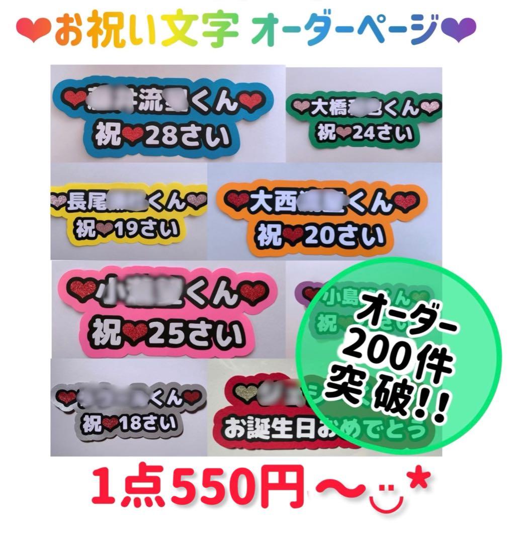 お祝い文字 オーダー　誕生日プレート
