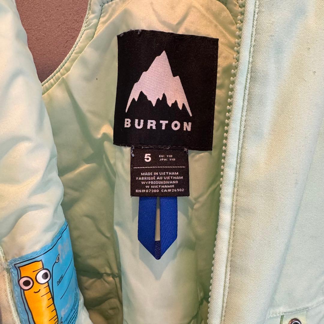 BURTON 子ども用スキーウェア ホワイトレオパード