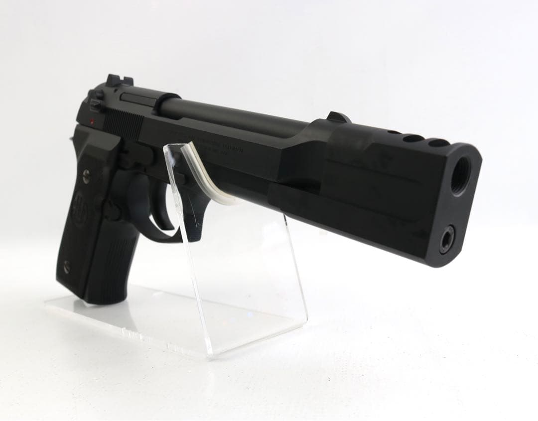 希少 極美品 WA ベレッタ M92FS LEON サイレンサー HW ガスガン