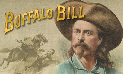 アメリカ カウボーイ Buffalo Bill 本革 掛飾 収蔵品 二十世紀初期