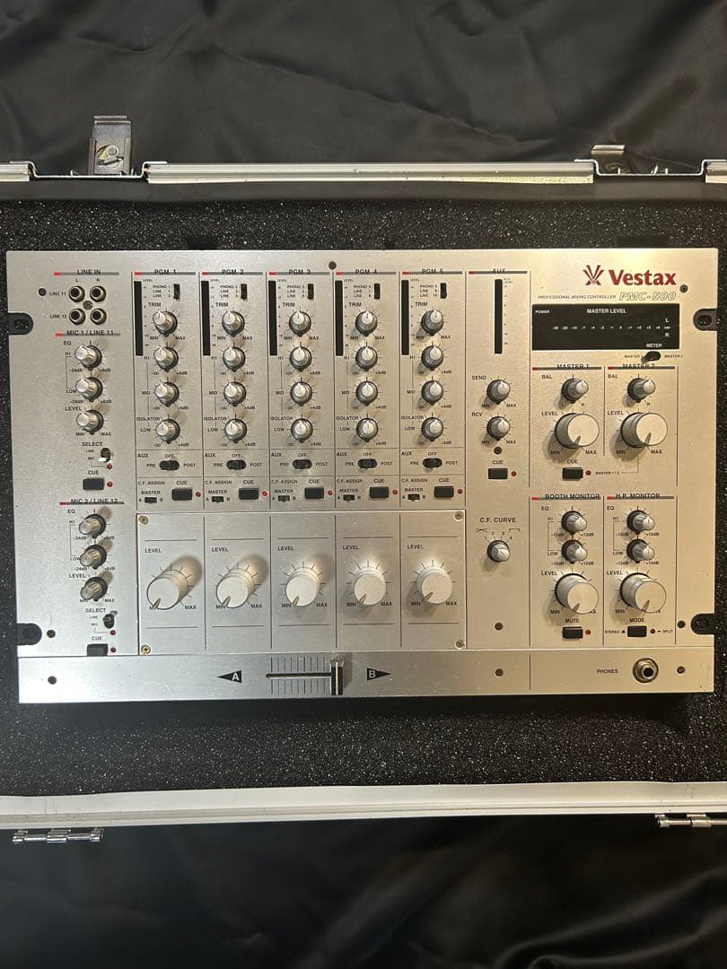 Vestax PMC-500 ロータリーミキサー 電源 ケース 縦フェーダー
