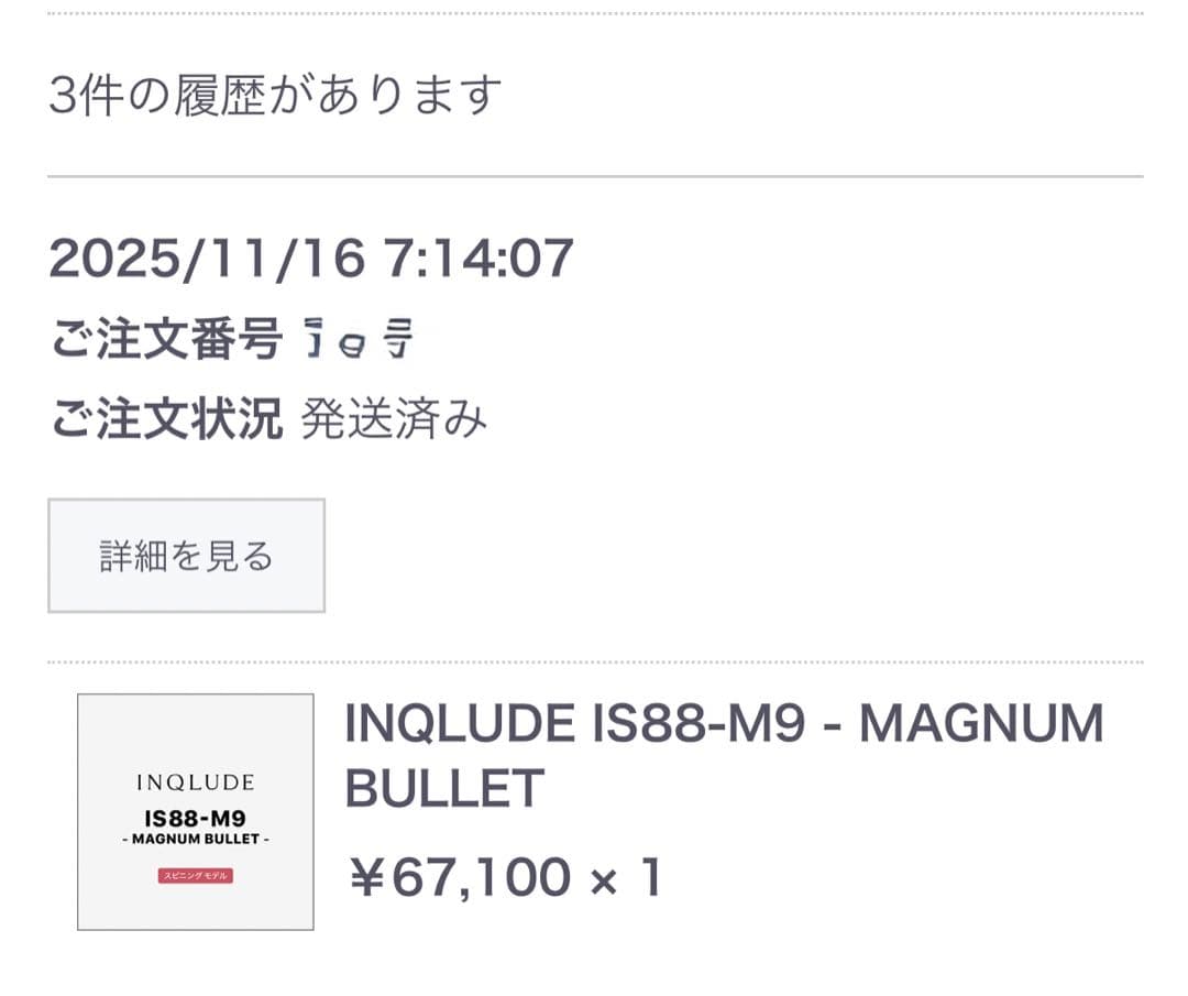 INCLUDE IS88-M9 – MAGNUM BULLET 極美品