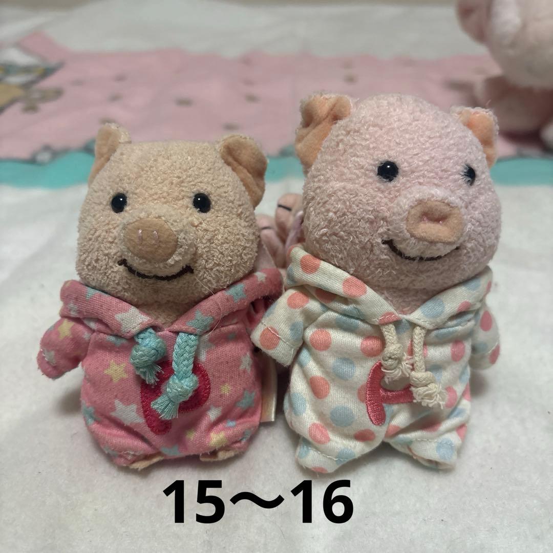 ブタ ぬいぐるみ＆マスコット 20こ まとめ売り バラ売り不可 中古品 ①