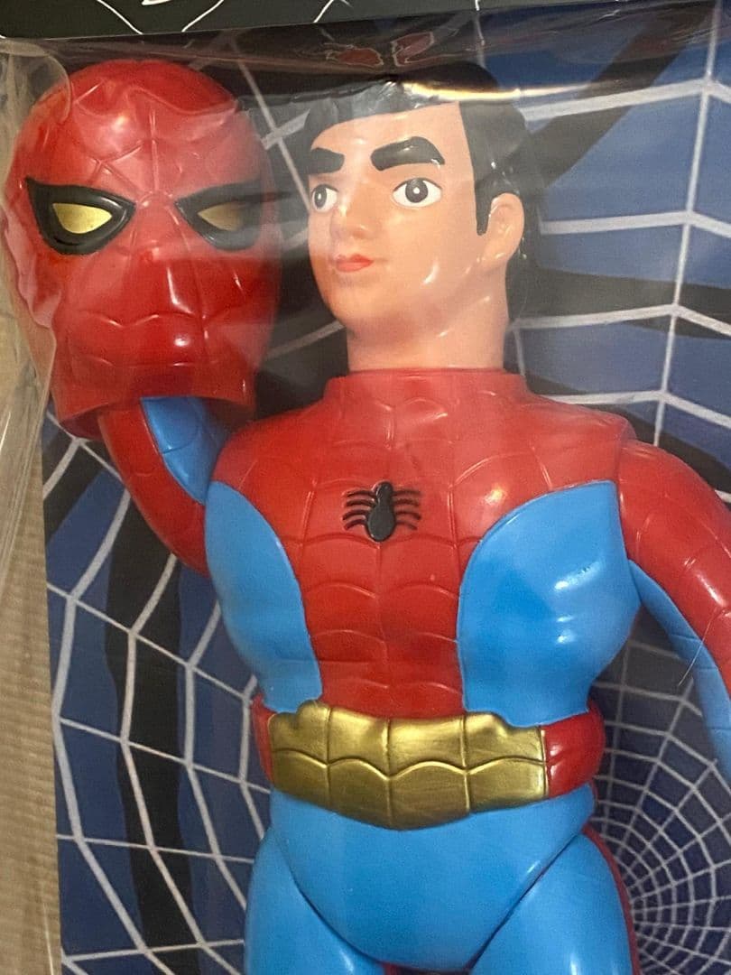 1978 スパイダーマン ソフビ　ポピー　SPIDERMAN 面取れ 25㎝