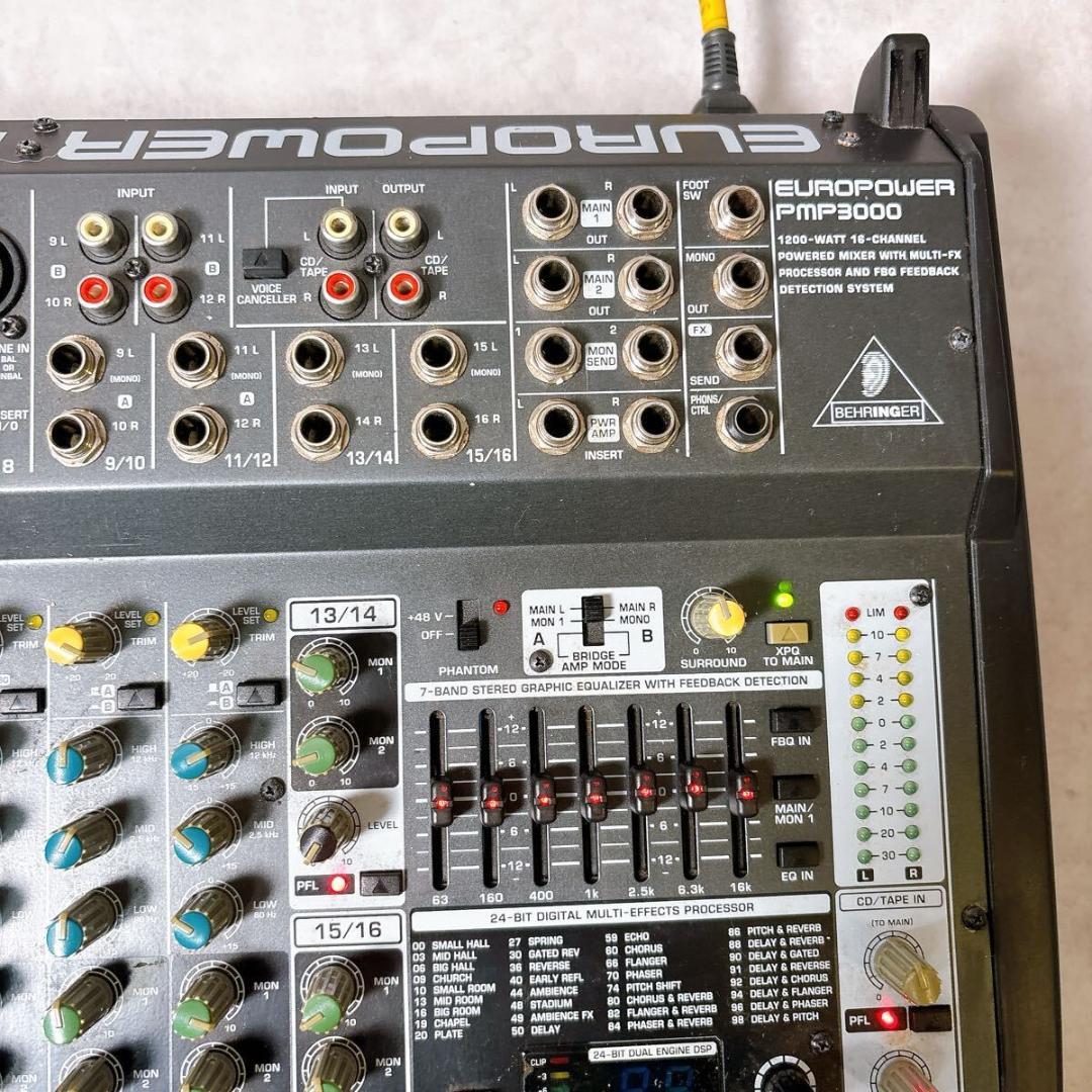 【稼働品】BEHRINGER PMP3000 16chパワードミキサー