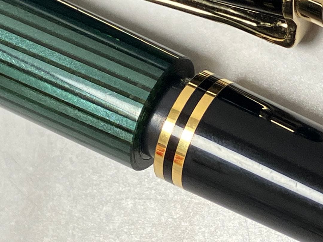 ジャンク★pelikan　ペリカン　万年筆　スーベレーン　緑　M600　14K