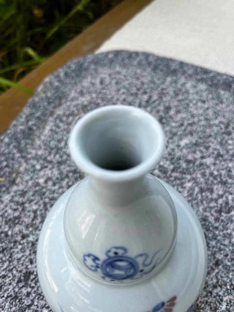 韓国の人間国宝　安藤五作　花瓶　木製台座付　焚川窯　アンティーク　共箱付