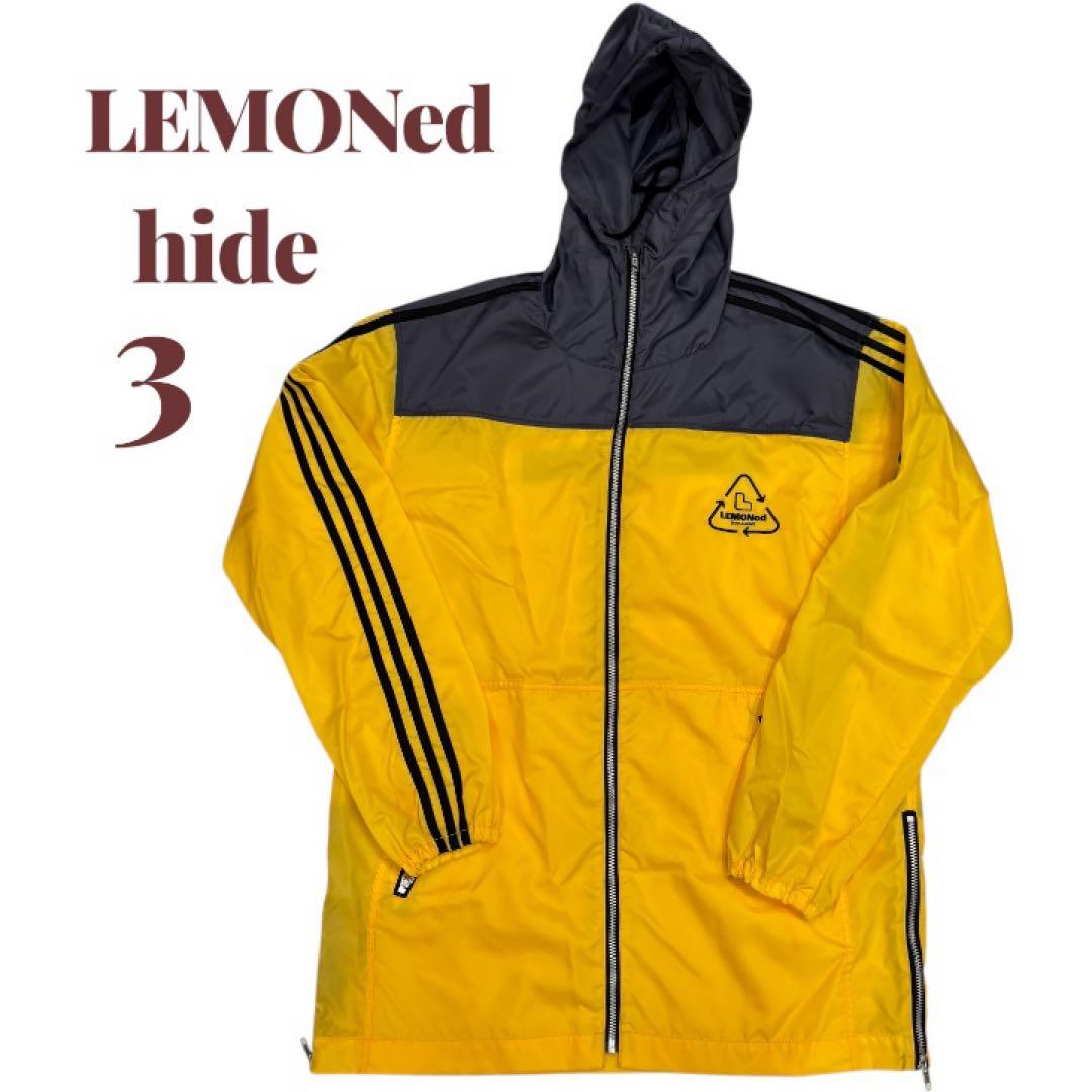 LEMONed hide ラインパーカー イエロー 3 ナイロン フード付希少