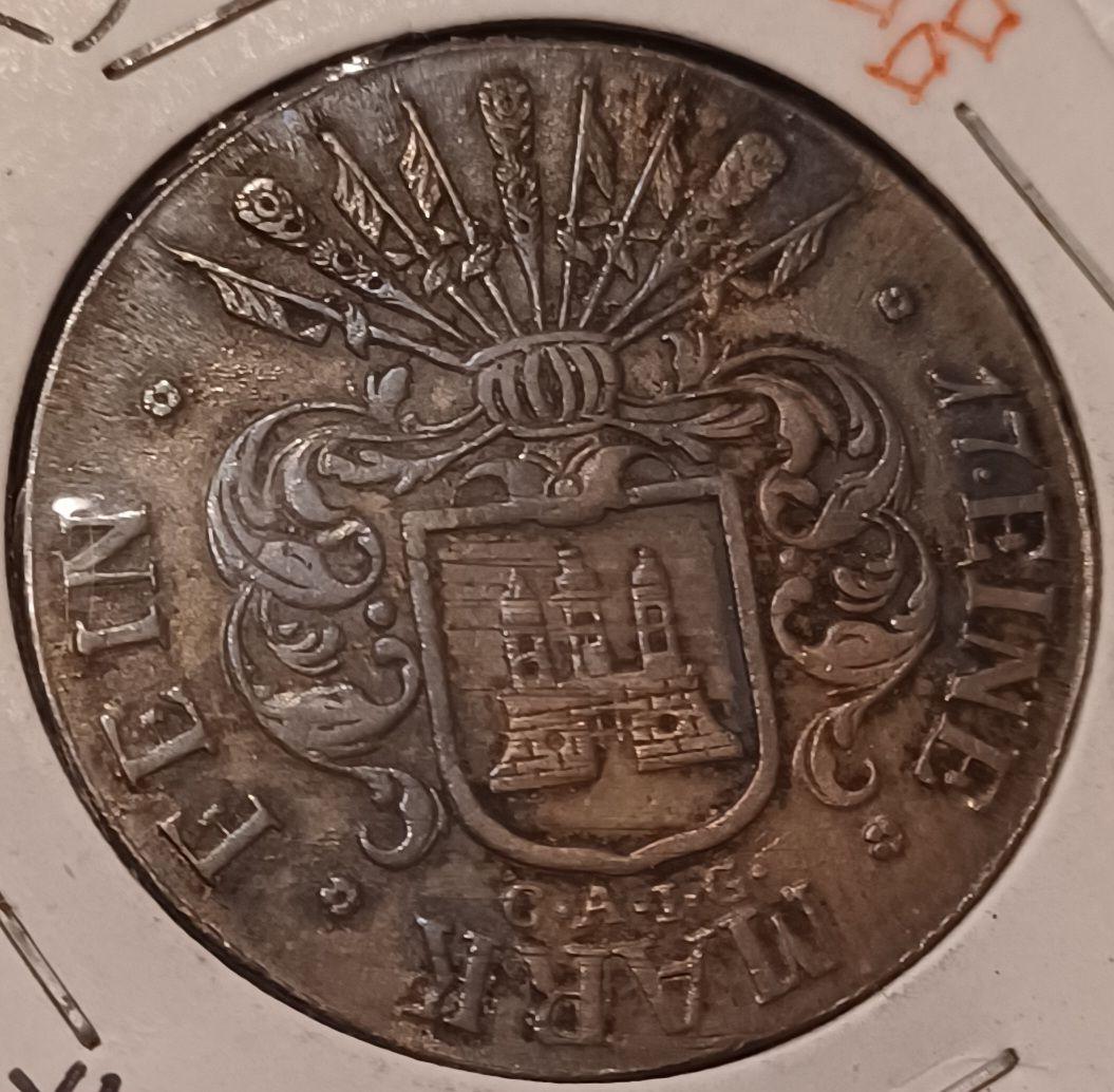 1809年(217年前)ドイツ(自由ハンザ都市ハンブルク) 32シリンゲ銀貨