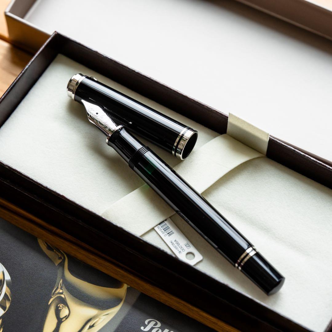 （美品）Pelikan スーべレーンM805 EF 黒 万年筆 ケース付き