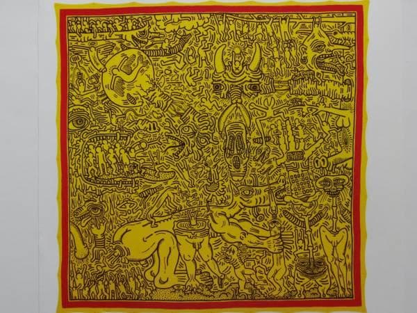 Keith Haring、No.100、希少画集画、新品額装付、状態良好