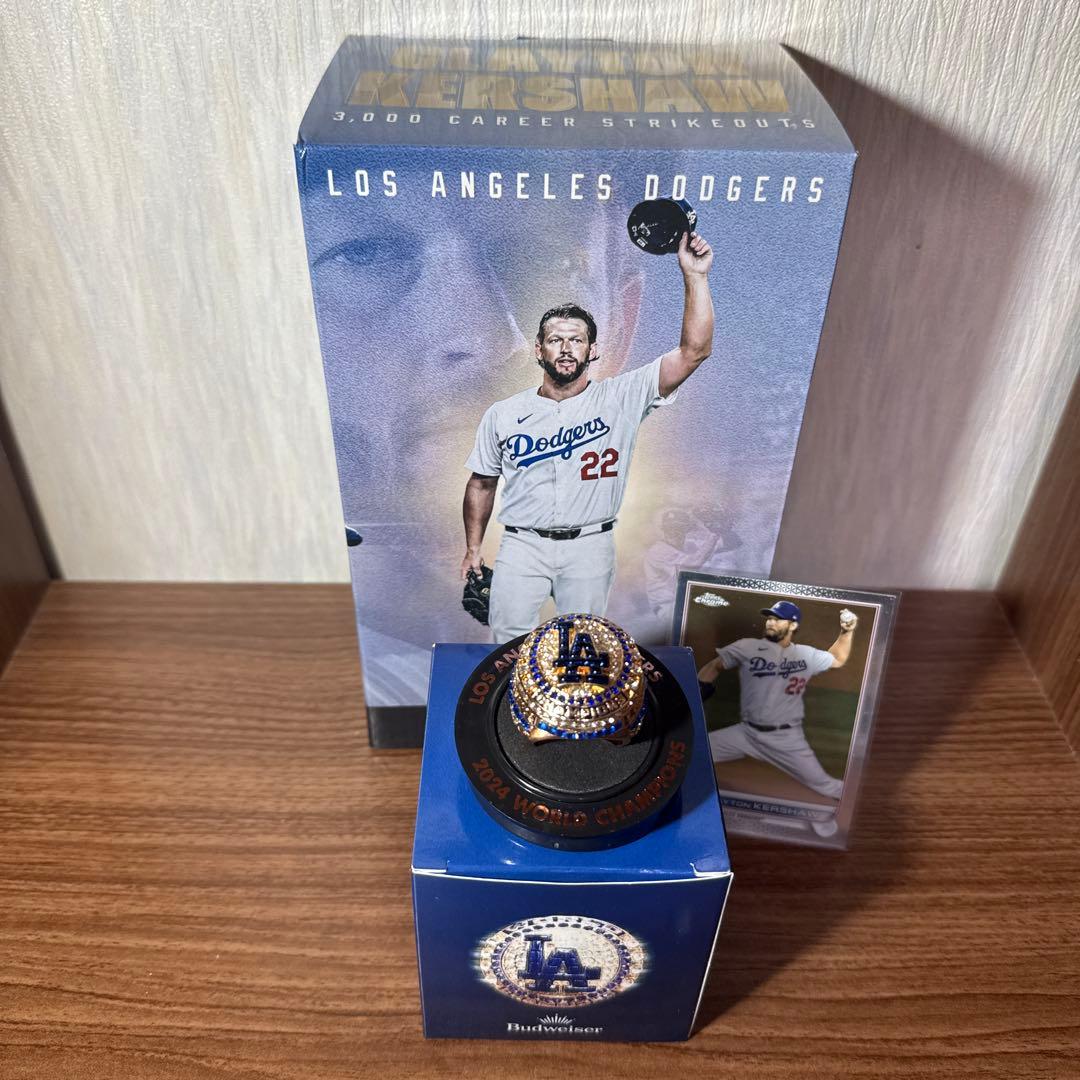 CLAYTON KERSHAW 3000奪三振記念ボブルヘッド　リング豪華セット