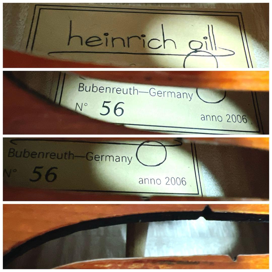 【極美品・美虎杢】Heinrich Gill No.56 4/4 2006