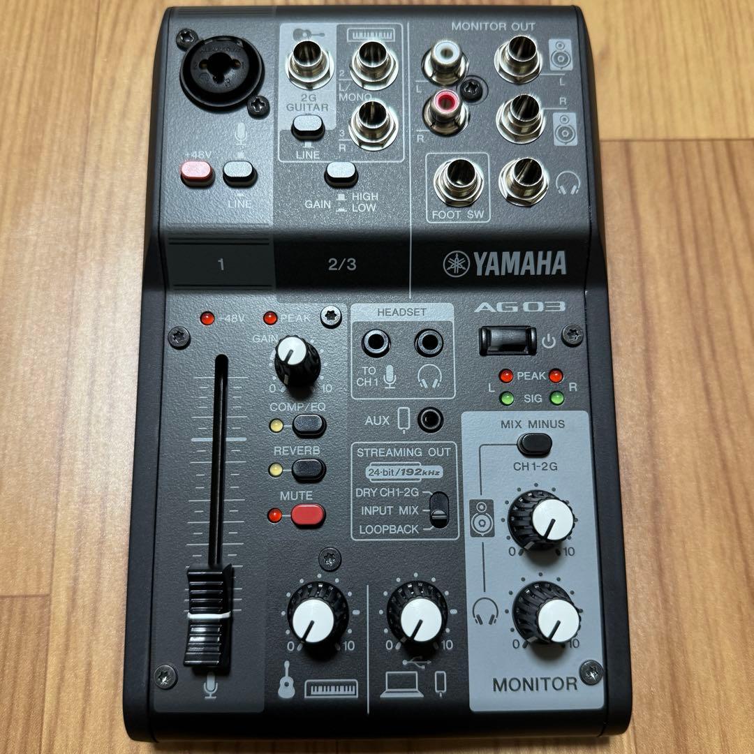 YAMAHA AG03 mk2 USBオーディオインターフェース【ブラック】