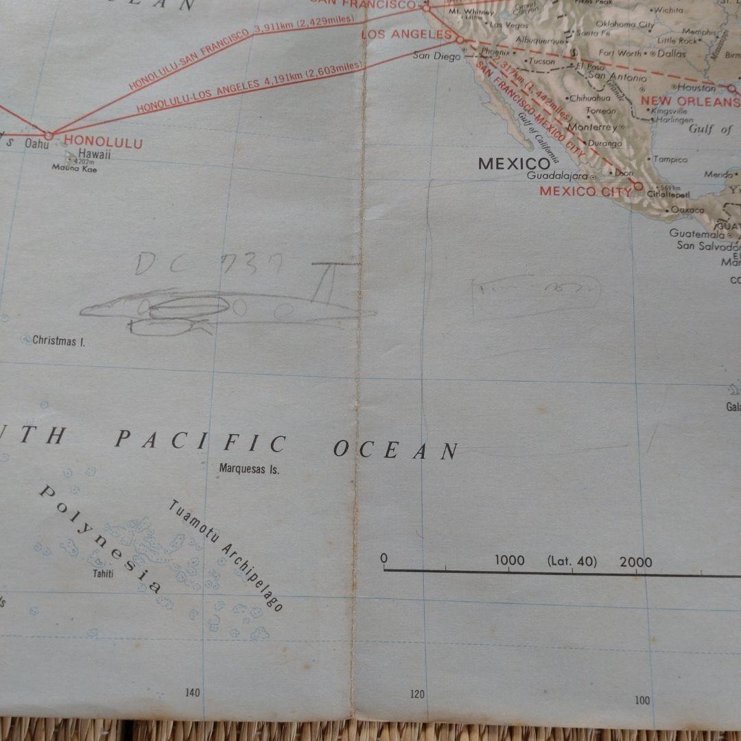 日本航空 JAL ヴィンテージ 昭和 ルートマップ しおり ハガキなど